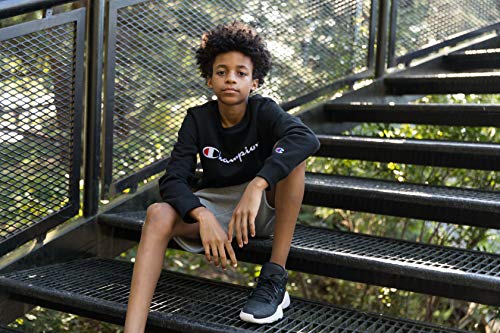 Champion Boys Long Sleeve Tee Shirt Kids Tops (Cargo Olive Outline, Large)