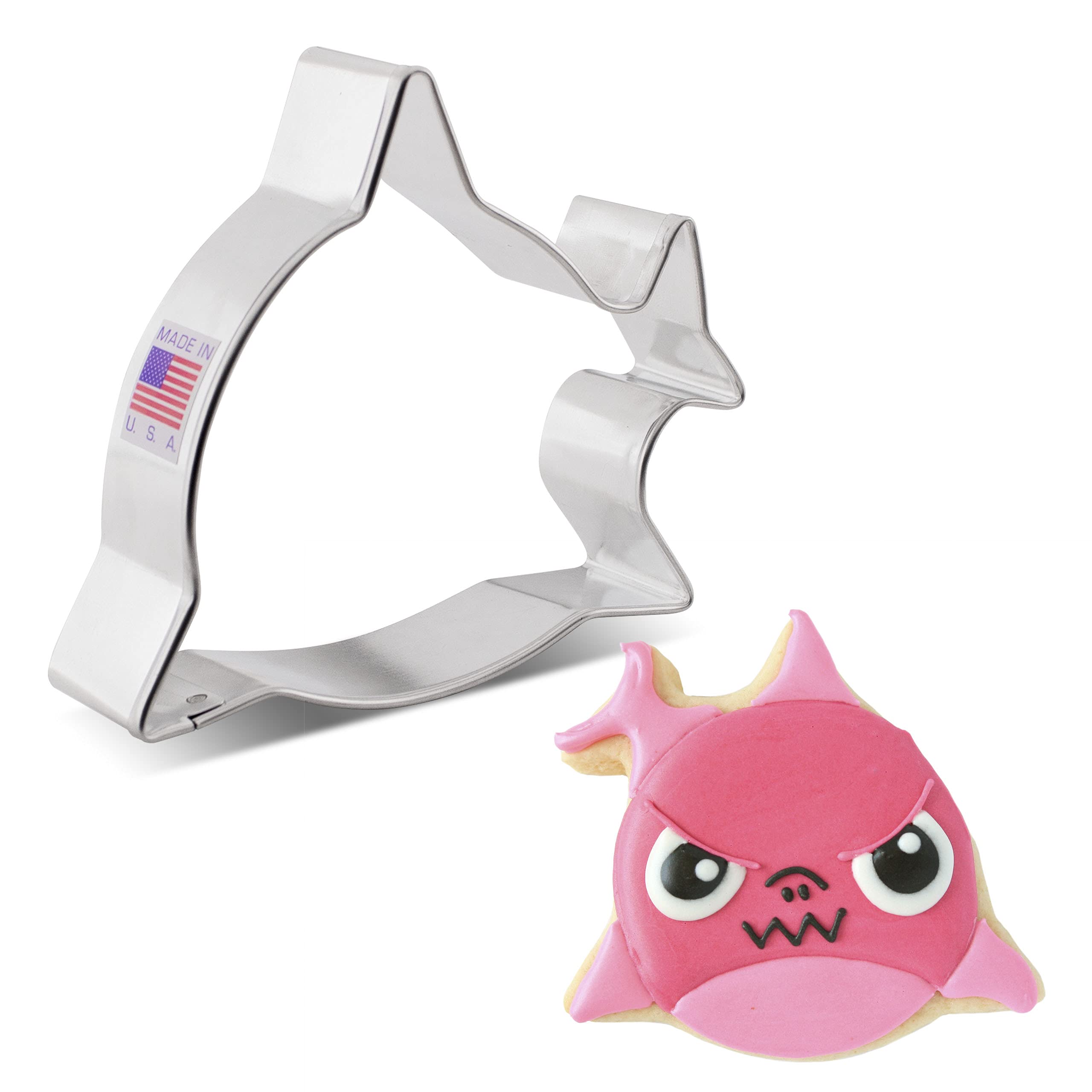 Cute Baby Shark Cookie Cutter, 3.5" Made in USA by Ann Clark