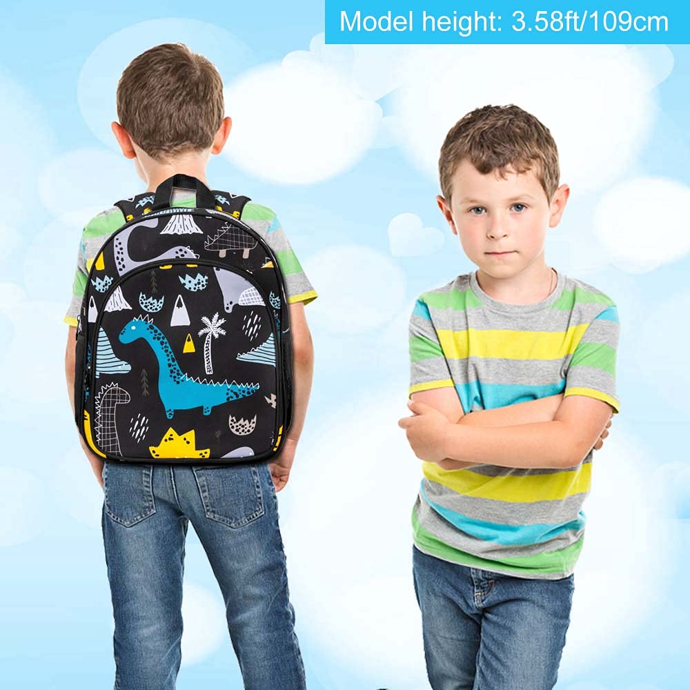 gxtvo Toddler Backpack for Boys, Dinosaur Kids Preschool Bookbag, 12" Cute Cartoon Animal School Bag