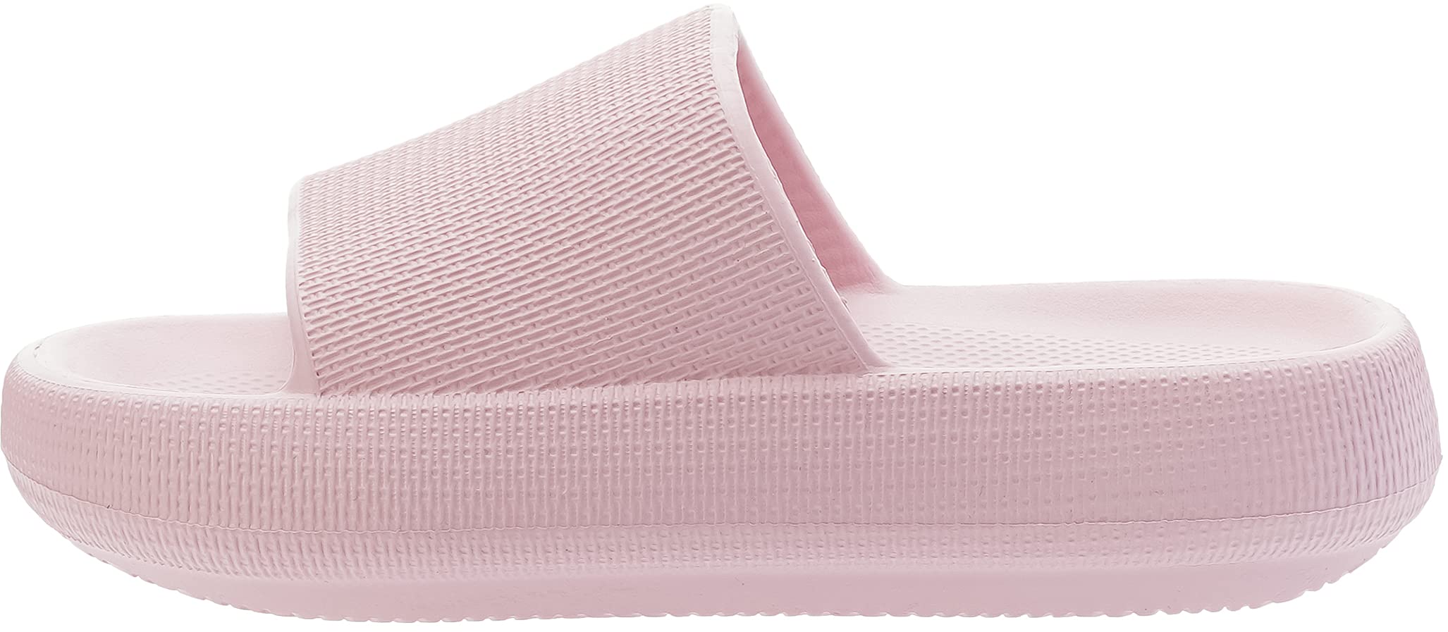 BRONAX Slides for Women Summer EVA Open Toe Pillow Slippers House Home Sandals for Indoor Ladies Soft Comfy Cushioned Thick Sole 35-36 Pink