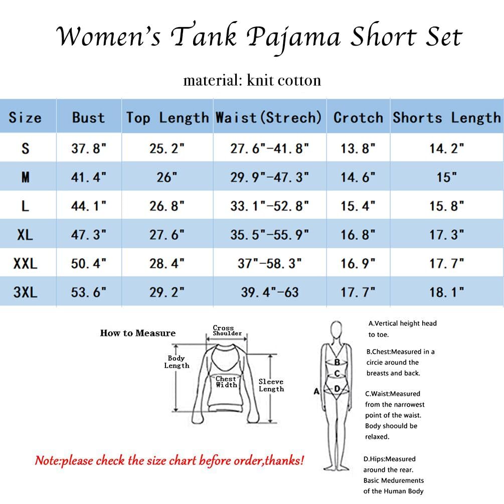 ENJOYNIGHT Womens Pajamas Set Cute Sleeveless Print Tank and Shorts Pj Set Summer Sleepwear (Medium, Black Cat)
