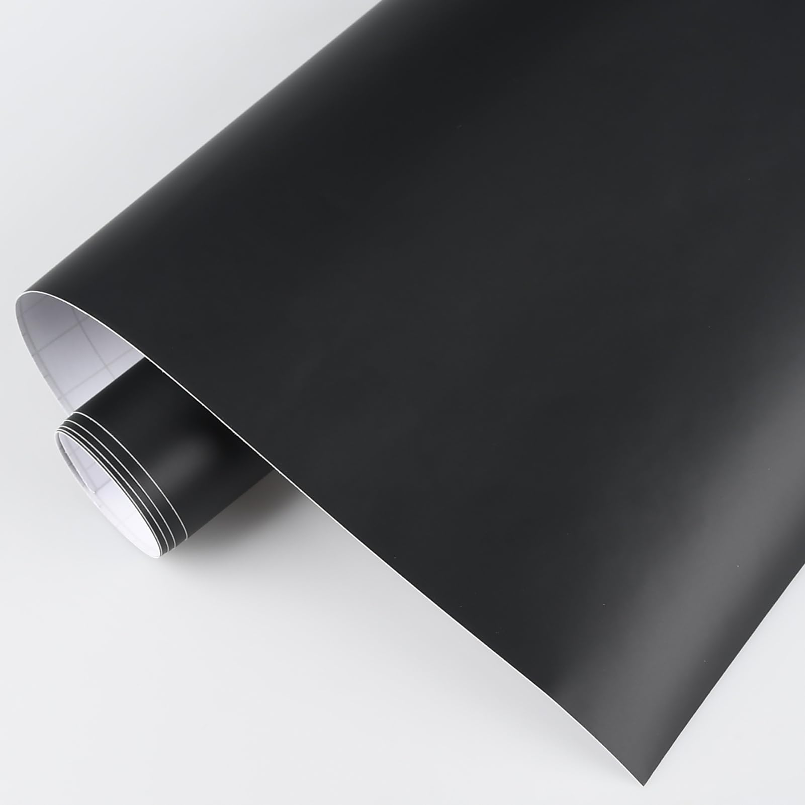 Black Matte Carbon Fiber Car Vinyl Wrap Roll 1ft x 5ft Bubble Free Air Release DIY Wrap Film for Motor Interior