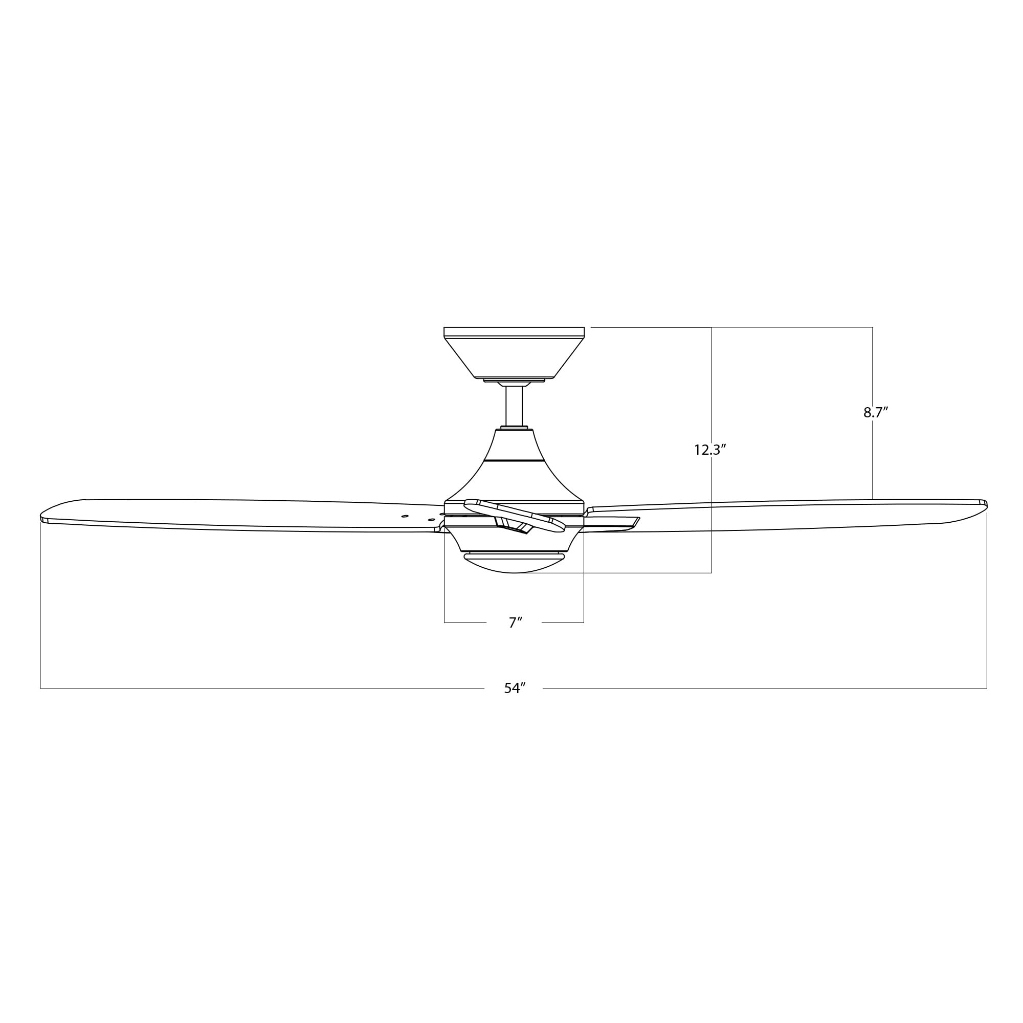WAC Smart Fans Blitzen Indoor and Outdoor 3-Blade Smart Home Ceiling Fan 54in Matte White with 3000K LED Light Kit and Remote Control works with Alexa and iOS or Android App