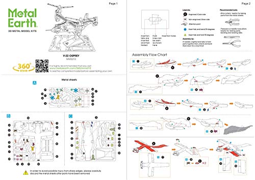 Fascinations Metal Earth V-22 Osprey 3D Metal Model Kit