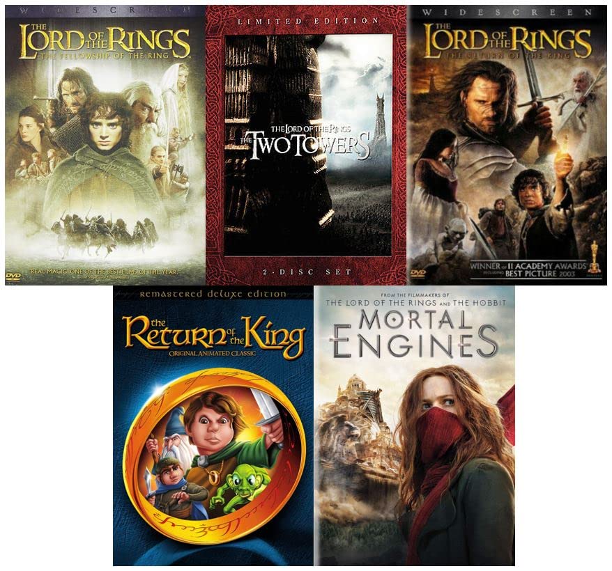 The Lord of the Ring Trilogy Collection: The Fellowship of the Ring/ Two Towers/ Return of the King Movie + Animated & Mortal Engines