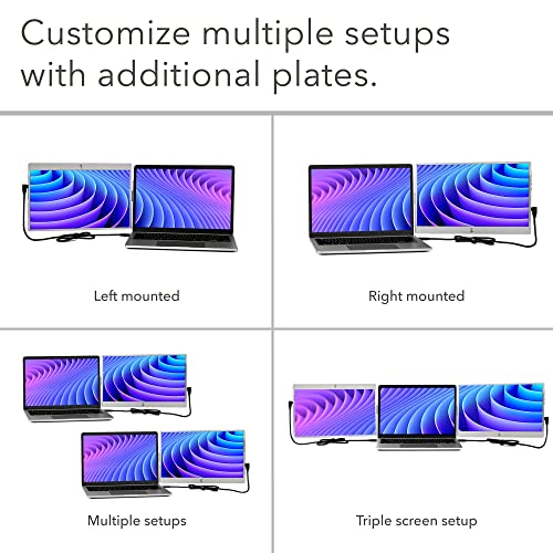 SideTrak Swivel Metal Plates for Laptop | Add On/Replacement Plates Only | Includes 2 Metal Plates (Light Silver)