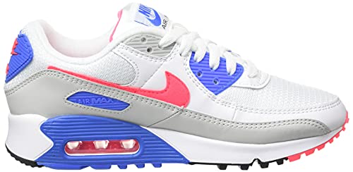 Nike Women's AIR MAX III Running Shoe, White Hot Coral Blue Crystal Grey Fog, 8.5