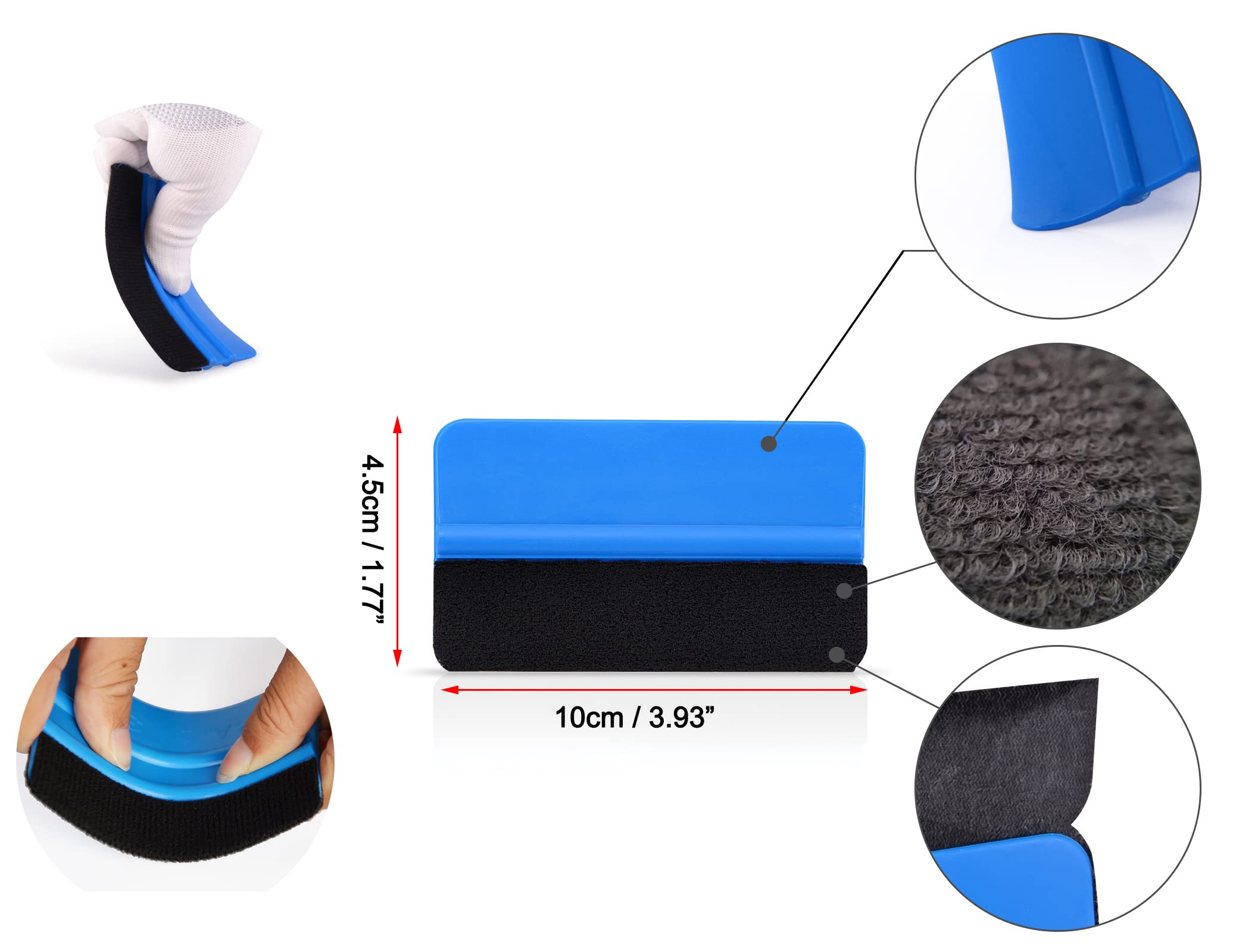 LZLRUN Matte Black Vinyl Wrap Self Adhesive Air Release Bubble - Outdoor Rated for Automotive Use - 12" x 60" Knife + Hand Tool (1FT X 5FT)