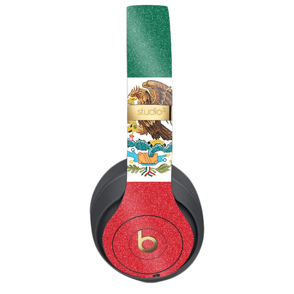 MightySkins Glossy Glitter Skin for Beats Studio 3 Wireless - Mexican Flag | Protective, Durable High-Gloss Glitter Finish | Easy to Apply, Remove, and Change Styles | Made in The USA (GL-BESTU3WI-Mexican Flag)