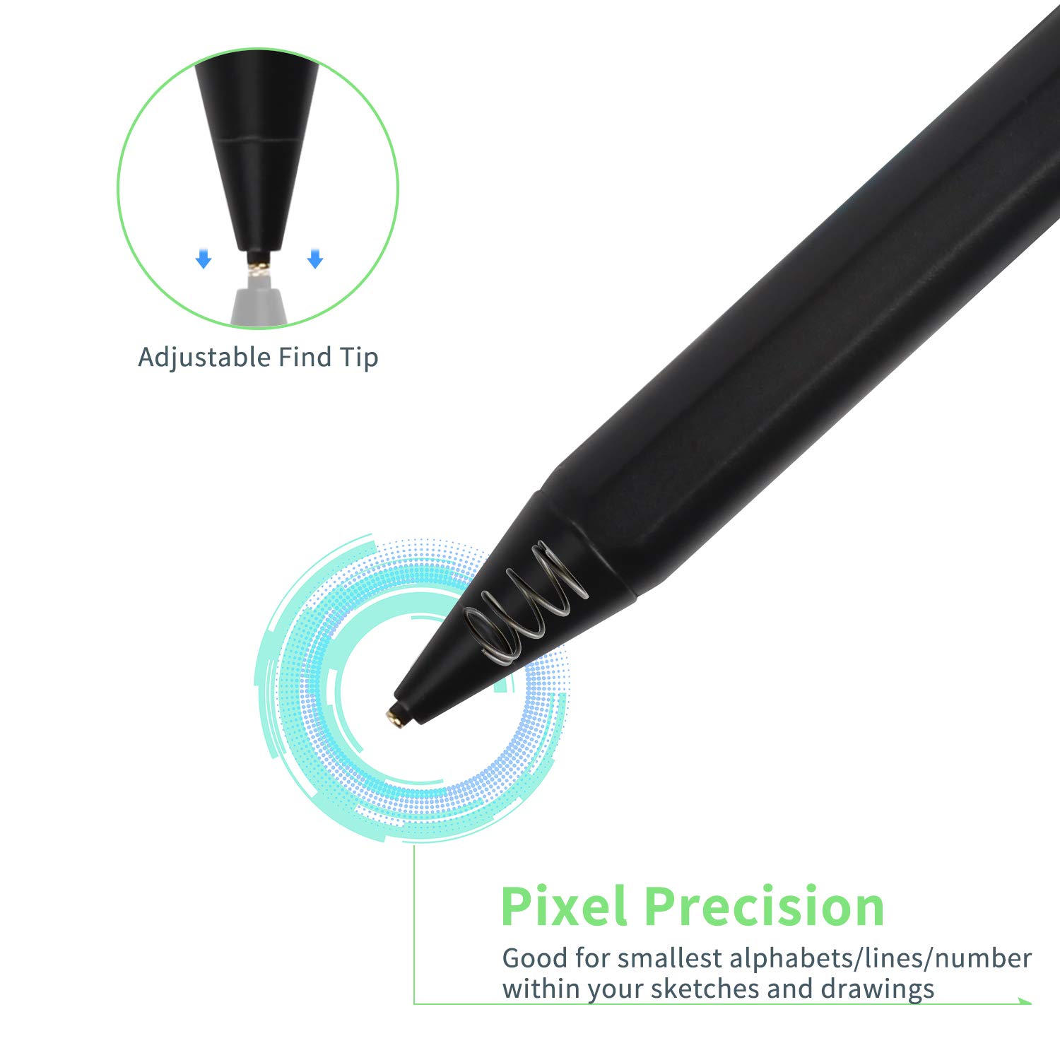 Active Stylus for Lenovo Yoga 7i/9i 2-in-1 Pen, Electronic Digital Pencil Compatible with Lenovo Yoga 7i/9i Stylus Pens,Good for Sketching and Note-Taking Pens with Type-C Rechargeable, Black