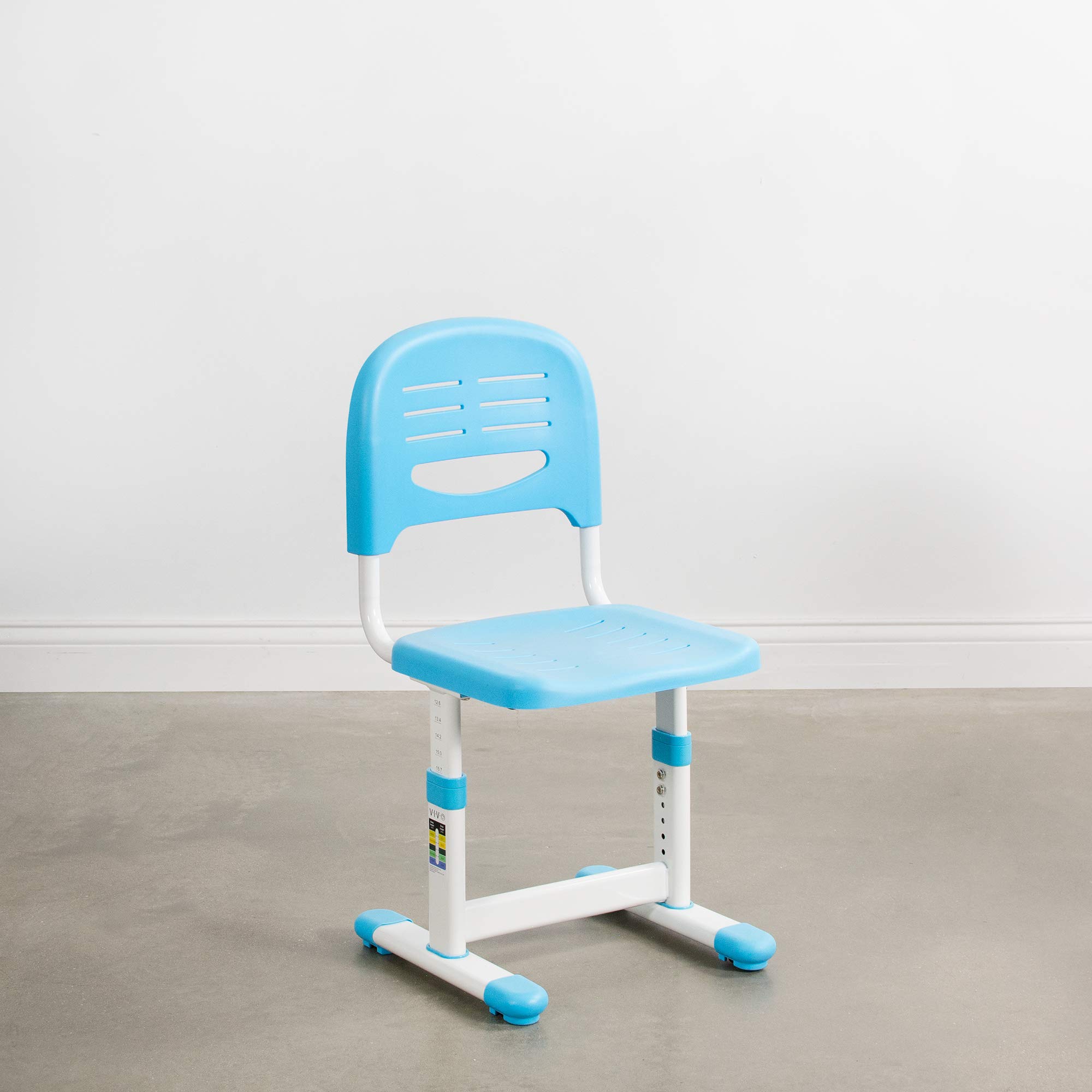 VIVO Height Adjustable Kids' Desk Chair, Chair Only, Multifunctional Interactive Workstation for School Study or Play, Children's Ergonomic Seat with Back, Blue, DESK-V201B-CH