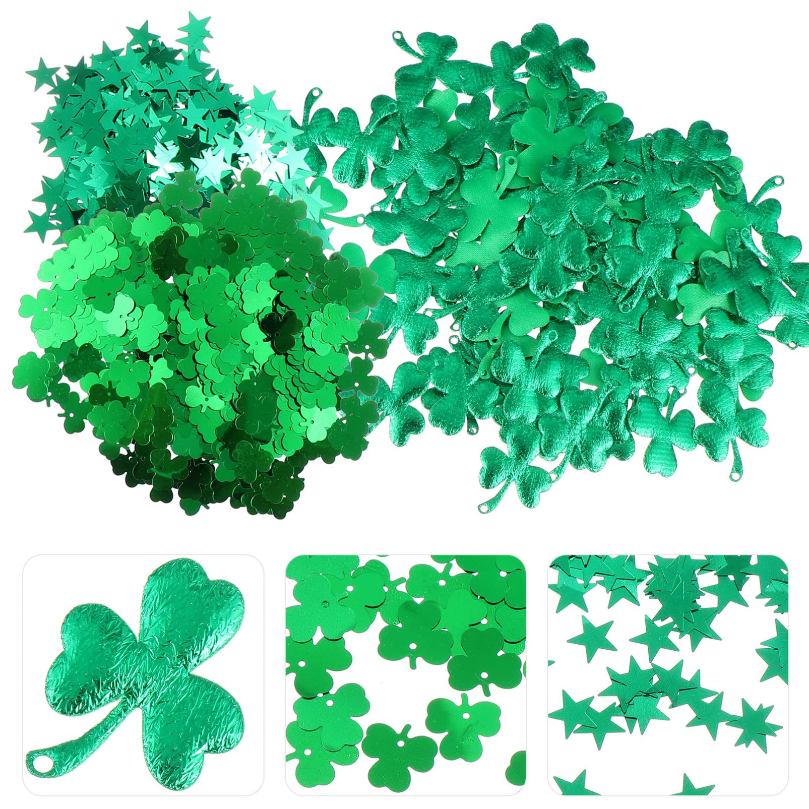 PRETYZOOM 1 Set Drip Paper Scrap St. Patricks Day Decor Prop Favor Wedding Diy Table Crafts Shamrocks Table Confetti Lucky Irish Confetti Shamrock Party Favor Make up Sprinkle Pvc