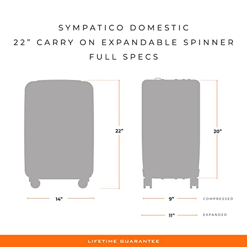 Briggs & Riley Sympatico Hardside Domestic Spinner Luggage, Matte Navy, 22-Inch Carry-On