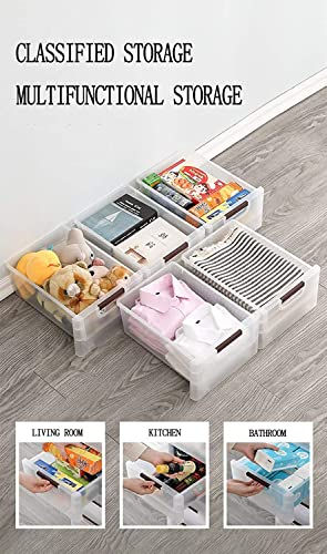 5-Drawer Rolling Storage Cart on Wheels, Clearview Craft Storage Containers Bins, Black Frame & Clear Storage Drawers