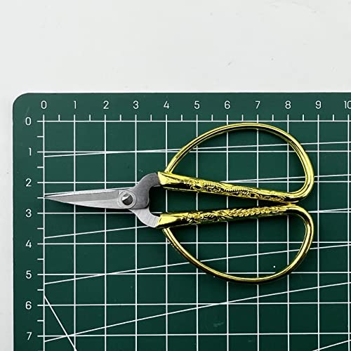 Fengtaiyuan J08A6, Stainless Steel Scissors, Office, Tailor Cutting, golden scissors (J08A6)