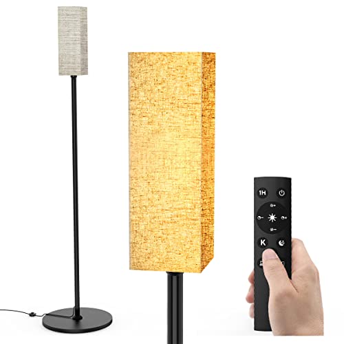 Firturezir Floor Lamp for Living Room, Modern Floor Lamp with Remote Control, Stepless Dimmable 12W Bulb Included, APP Connection and Usage Standing Lamp Tall Lamps for Living Room Bedroom