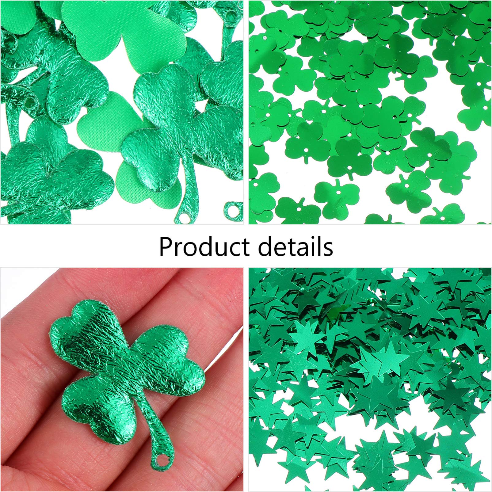 PRETYZOOM 1 Set Drip Paper Scrap St. Patricks Day Decor Prop Favor Wedding Diy Table Crafts Shamrocks Table Confetti Lucky Irish Confetti Shamrock Party Favor Make up Sprinkle Pvc