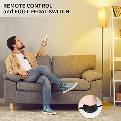 Firturezir Floor Lamp for Living Room, Modern Floor Lamp with Remote Control, Stepless Dimmable 12W Bulb Included, APP Connection and Usage Standing Lamp Tall Lamps for Living Room Bedroom