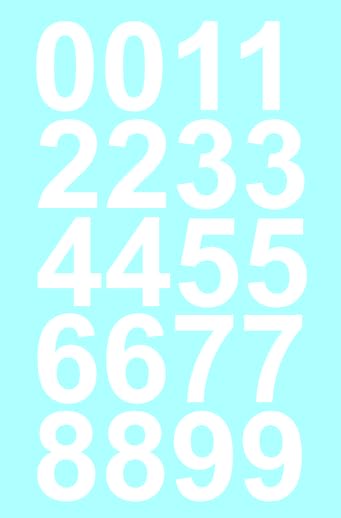 1" Inch Premium Reflective Mailbox Number Vinyl Decal Sticker Sheet (White) | Waterproof and Fade-Resistant | Easy to Install Adhesive Vinyl | Home, Apartment, Condo or Business by CustomDecal US