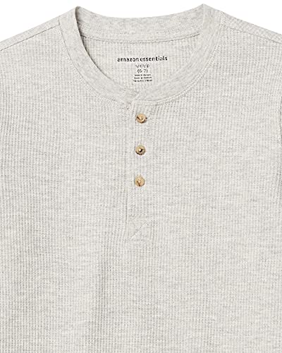 Amazon Essentials Boys' Long-Sleeve Knit Thermal T-Shirt, Pack of 3, Blue Camo/Ivory/Navy, Large