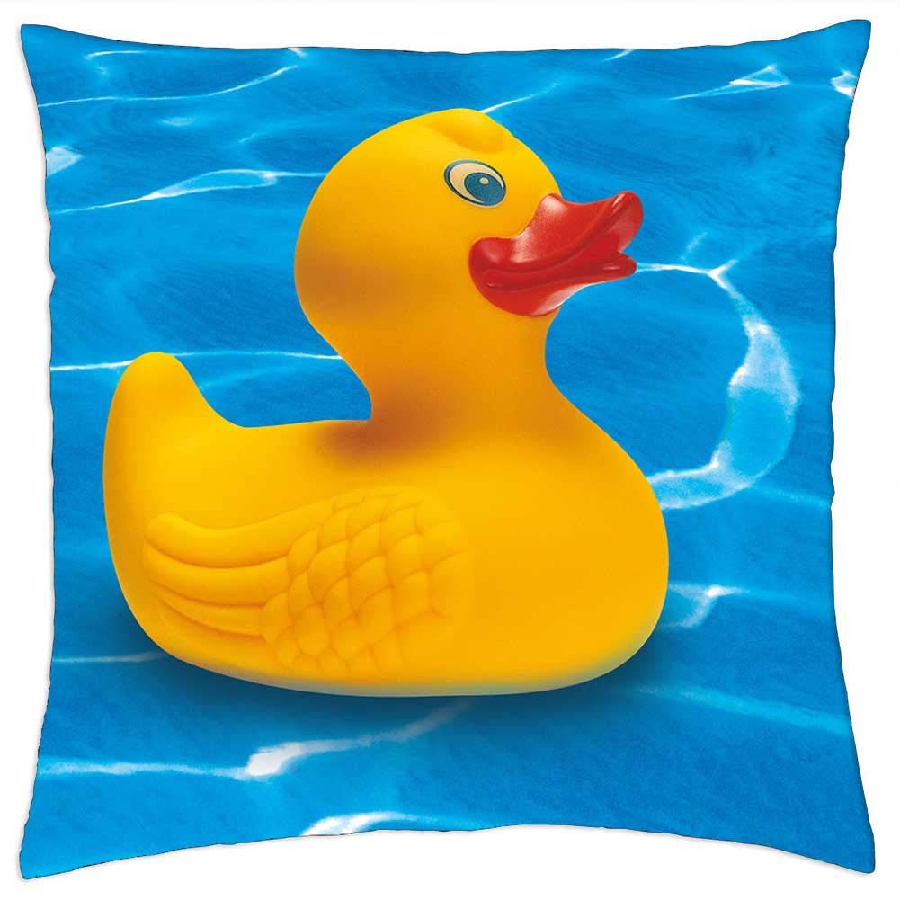 LESGAULEST Throw Pillow Cover (16x16 inch) - Rubber Duck Squeak Duck Yellow Toys Toy Duck