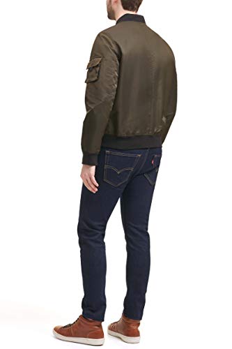 Levi's Men's Varsity Bomber Trucker Jacket, Olive Patch Pockets, XX-Large