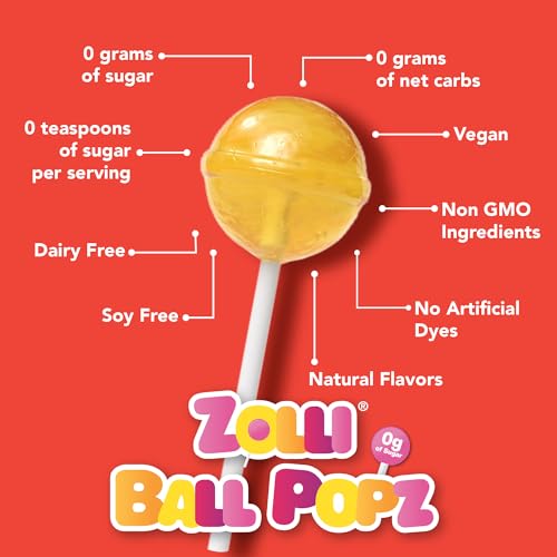 Zollipops The Clean Teeth Pops, Anti Cavity Lollipops, Ball Popz, 5.2 oz (Packaging May Vary)