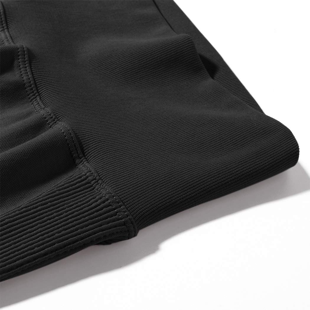 SUUKSESS Women Contour Butt Lifting Seamless Leggings Ombre High Waisted Workout Yoga Pants (Black, L)