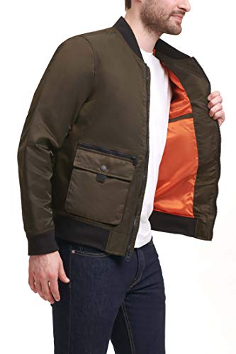 Levi's Men's Varsity Bomber Trucker Jacket, Olive Patch Pockets, XX-Large