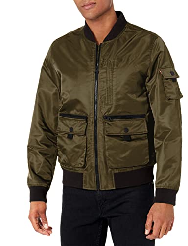 Levi's Men's Varsity Bomber Trucker Jacket, Olive Patch Pockets, XX-Large