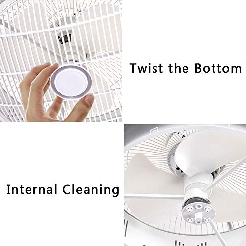 YIYIBYUS 23.5 Inch Modern Black Chandelier Ceiling Fan LED 3 Colors 3 Speeds Ceiling Fan with Light and Remote Control Mute Suitable for Living Room, Bedroom, Dining Room