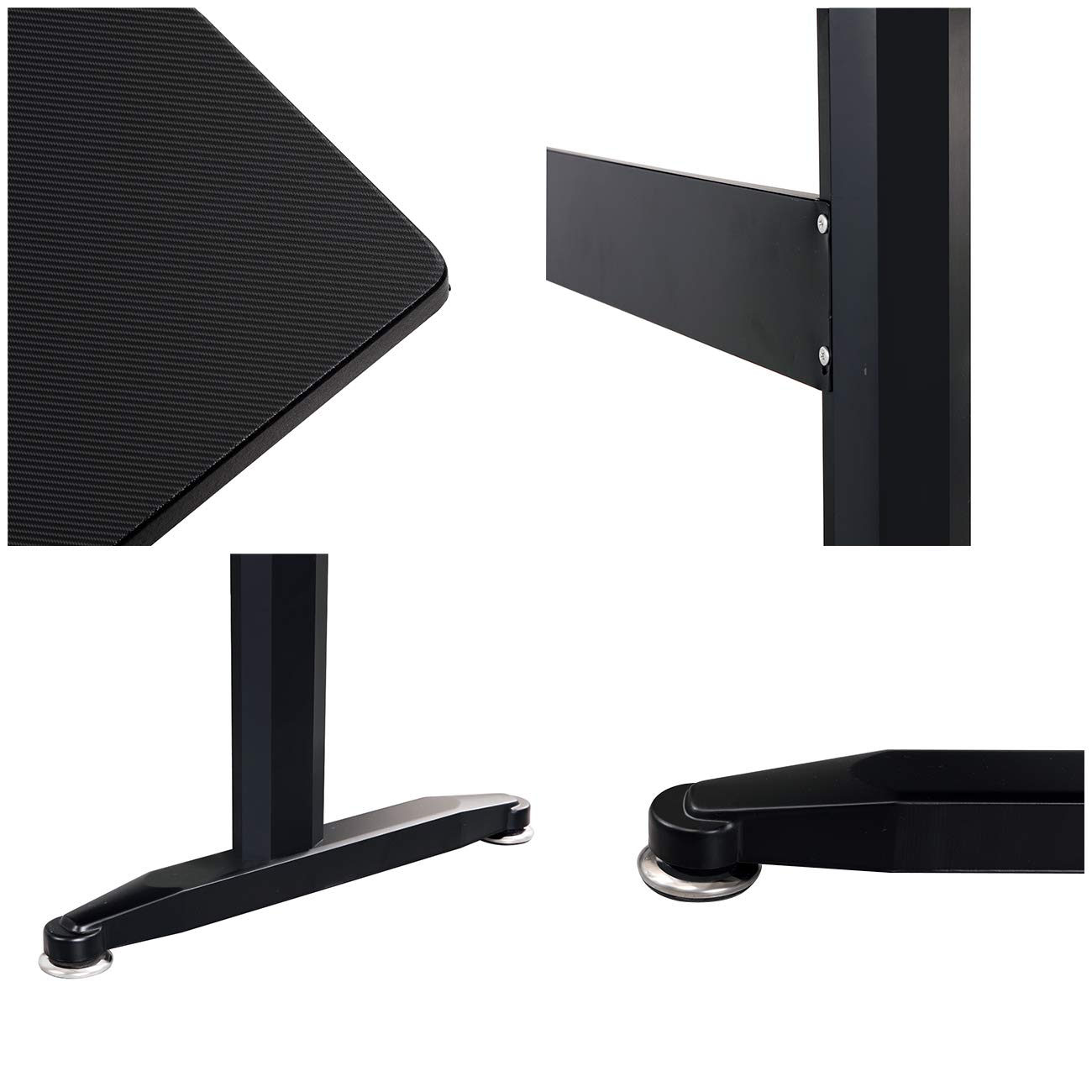 SogesGame Computer Desk L Shaped Corner Desk Gaming Desk Large Size Home Office Desk, XTD-DJ01-BK-S8-US