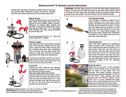 Relationshipware StratoLauncher IV Ultimate Tilting Water Rocket Launcher + StratoFins Kit