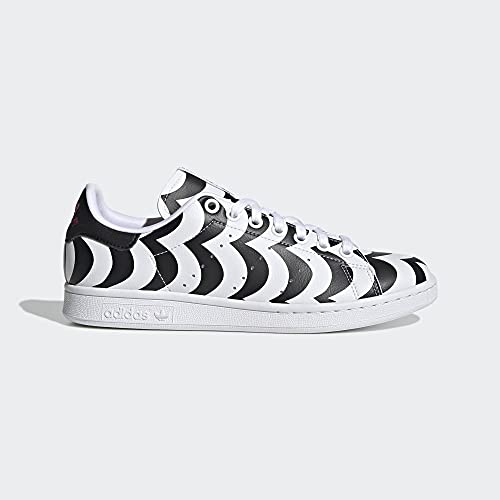 adidas Originals Women's Stan Smith (End Plastic Waste) Sneaker, Black/Team Real Magenta/White, 5.5