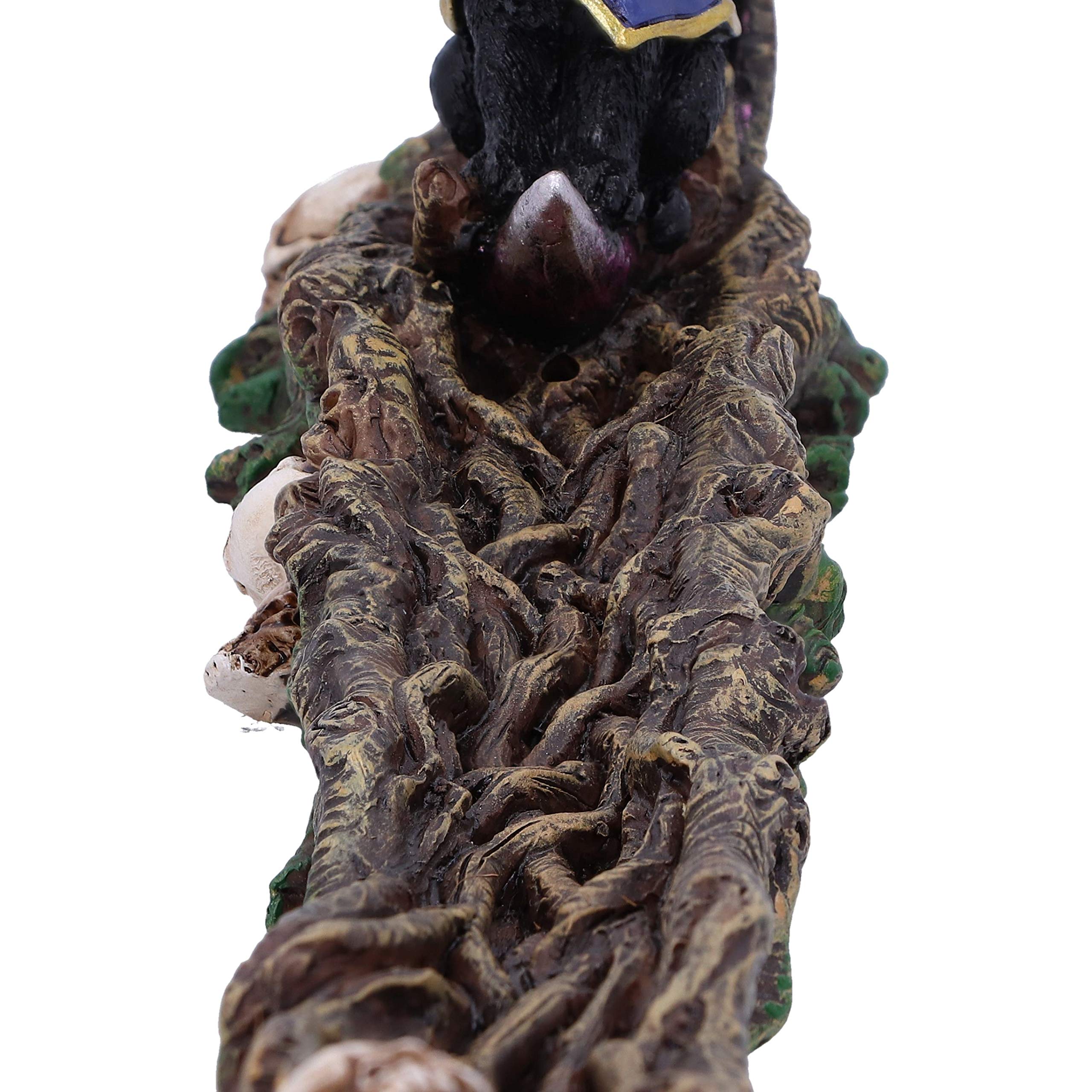 Nemesis Now Grimalkin Witches Familiar Black Cat and Crescent Moon Incense Burner,29cm