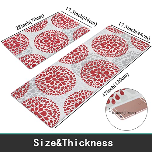 Homcomoda Boho Kitchen Rugs Sets 2 Piece Cushioned Anti Fatigue Kitchen Mats for Floor Non Slip Waterproof Comfort Mats for Kitchen Laundry Office