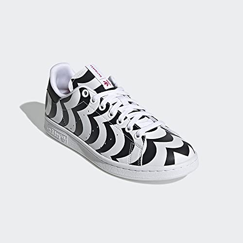 adidas Originals Women's Stan Smith (End Plastic Waste) Sneaker, Black/Team Real Magenta/White, 5.5