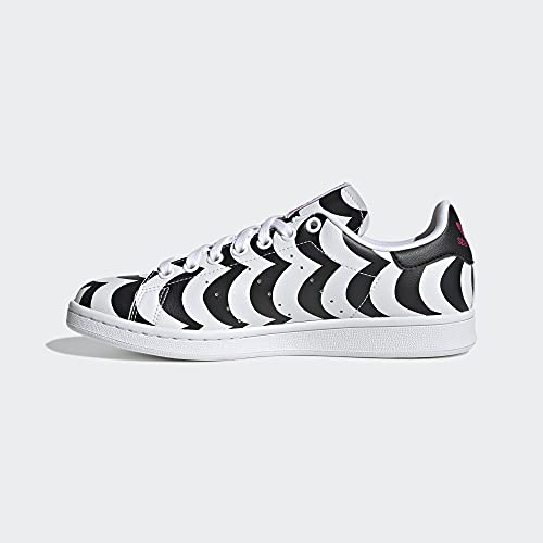 adidas Originals Women's Stan Smith (End Plastic Waste) Sneaker, Black/Team Real Magenta/White, 5.5
