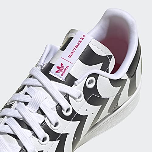 adidas Originals Women's Stan Smith (End Plastic Waste) Sneaker, Black/Team Real Magenta/White, 5.5