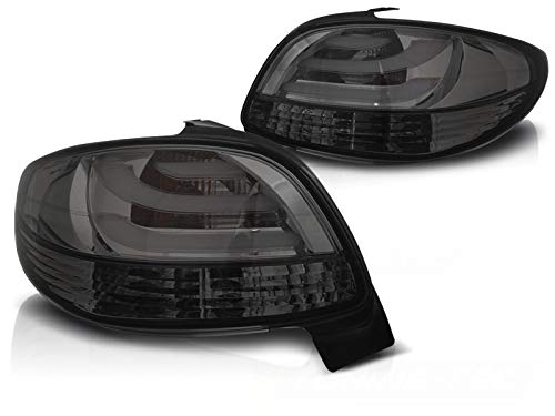 LED Rear Lights VR-934 Tail Light Assembly Tail Lamp 1 Pair Driver And Passenger Side Complete Set Smoke Bar compatible with Peugeot 206 1998 1999 2000 2001 2002 Hatchback 3 Doors 5 Door