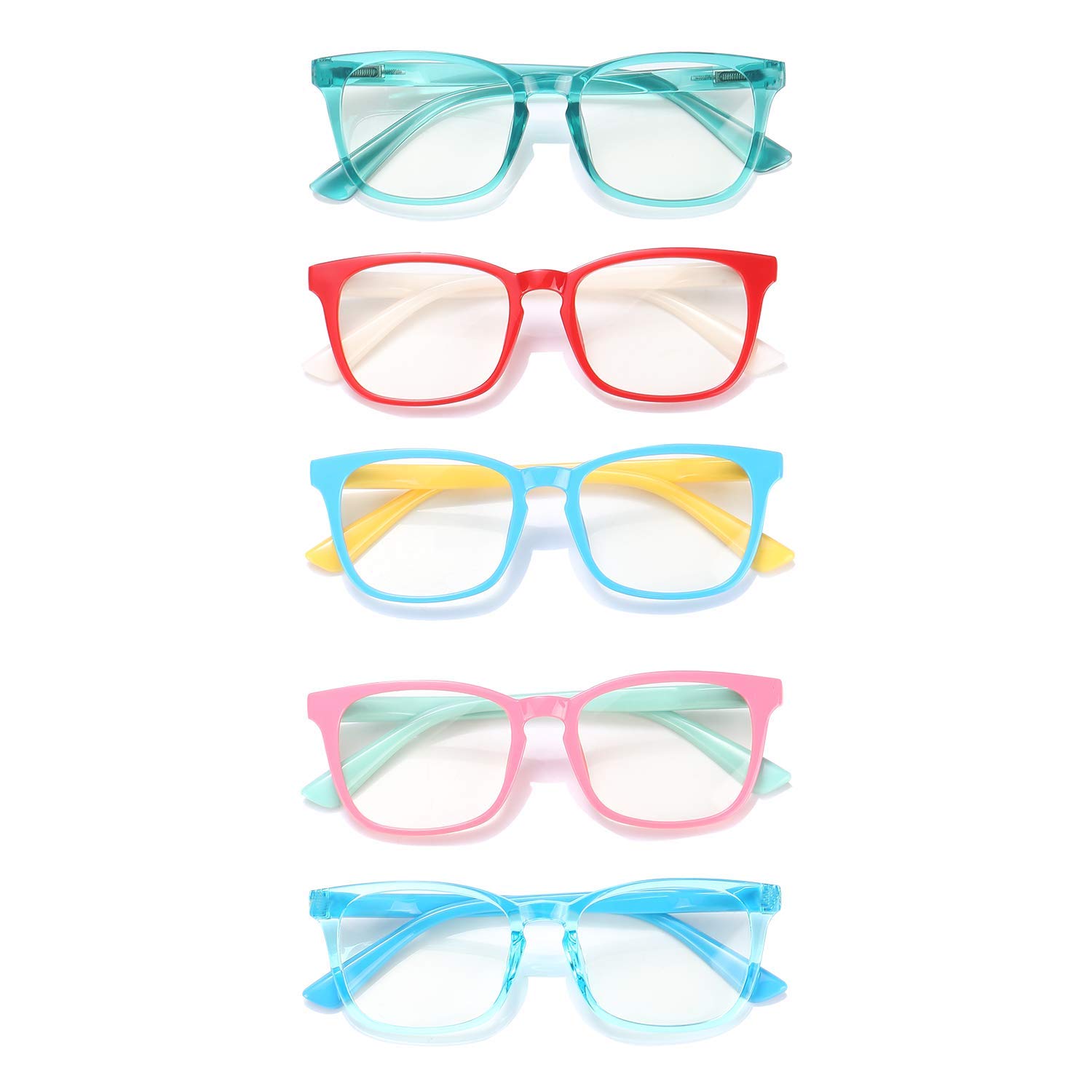 CHEERS DEVICES Blue Light Glasses for Kids Boys Girls Teens - 3 Pack Computer Glasses with Unbreakable Frame and Anti-Glare - blue light glasses for teen girls, lentes de sol para niños (Age 3-8)