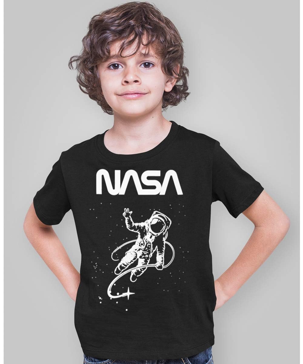 BROOKLYN VERTICAL Officially Approved NASA Product 4-Pack Boys Short Sleeve Crew Neck T-Shirt with Chest Print