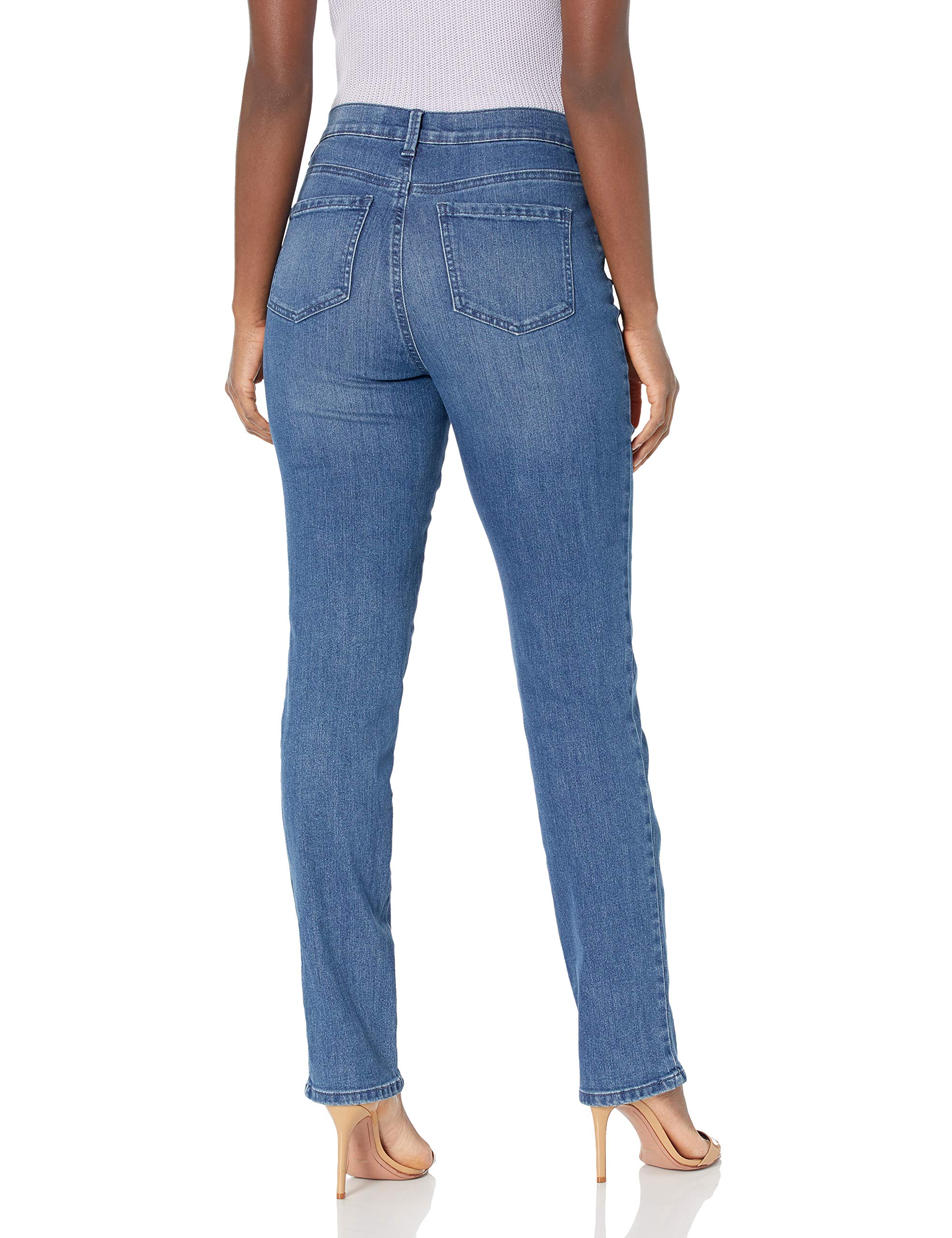 Gloria Vanderbilt Women's Amanda Classic High Rise Tapered Jean Standard, Frisco, 14 Long