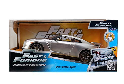 Fast & Furious '09 Nissan R35 Vehicle 1:24 Diecast By Jada Toys, Silver