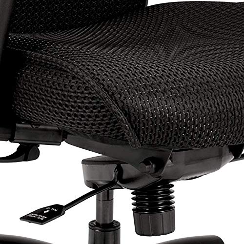 HON Wave Mesh Big and Tall Executive Chair | Knee-Tilt | Adjustable Arms | Black Fabric Seat | HVL705 Model