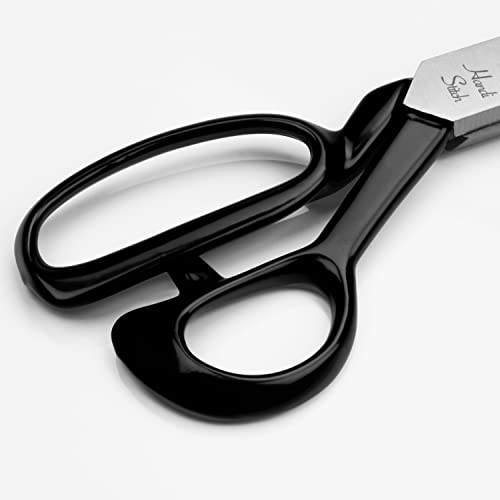Handi Stitch Tailor Dressmaking Scissors and Yarn Thread Snippers - Heavy Duty 20.32cm/8 Inch Stainless Steel Sharp Shears - For cutting Fabric, Clothes, Leather, Denim, Altering, Sewing & Tailoring