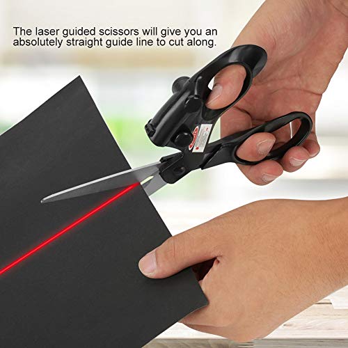 Sewing Guided Scissors for Fabrics/Paper/Crafts Cutting, Sewing Cut Straight Fast Right-Handed Scissors with Laser Guided, Gifts for Professional Tailors and Beginners
