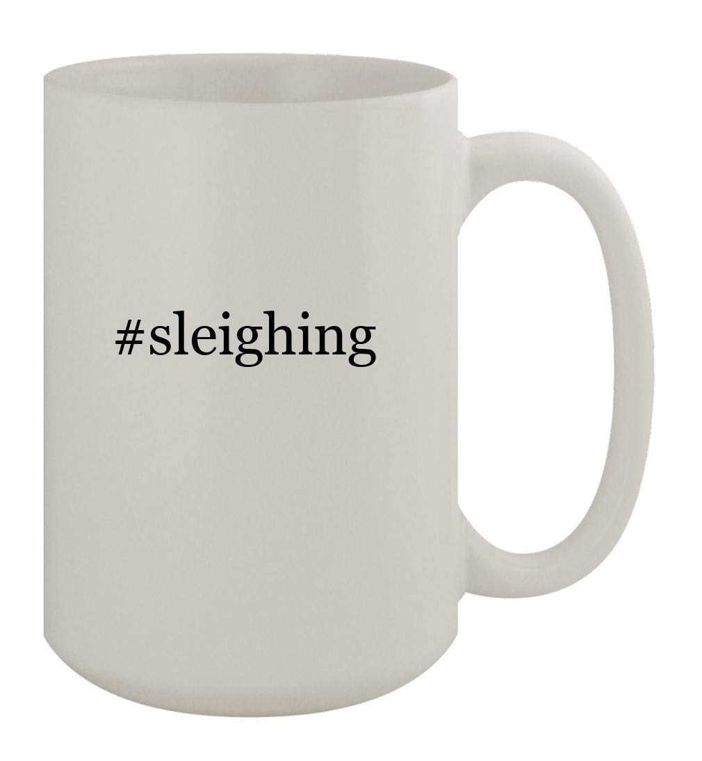 Knick Knack Gifts #sleighing - 15oz Ceramic White Coffee Mug, White