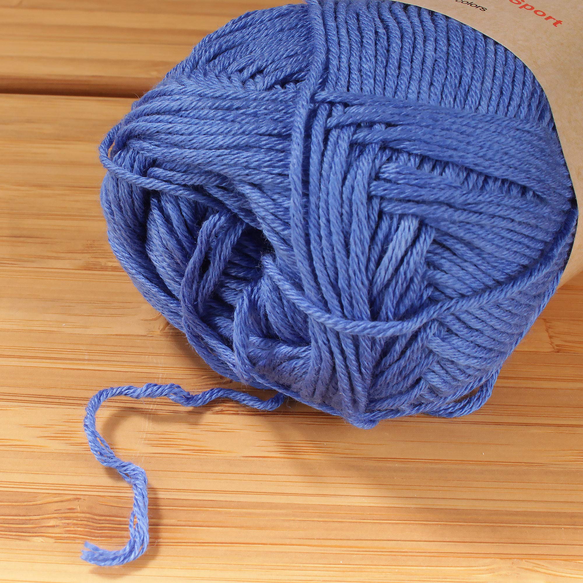 JubileeYarn Bamboo Cotton Sport Yarn - 50g/Skein - Dynasty Blue - 4 Skeins