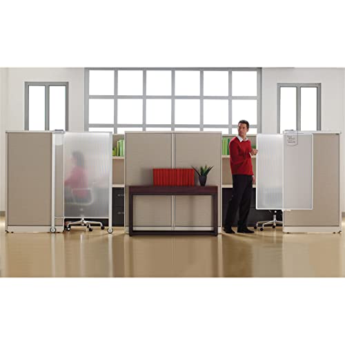 Quartet Workstation Privacy Screen, 64" x 38", For Cubicle or Office, Adjustable Height, Sliding, Sturdy Aluminum Frame, Includes Attachable Whiteboard (WPS2000)